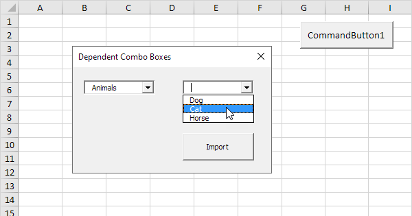 Creating Dependent Combo Box In Excel Using Vba User Form Creating Dependent Combo Box In Excel Using Vba User Form